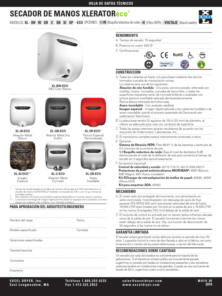 XLERATOR - Ficha Tecnica 500w | PDF