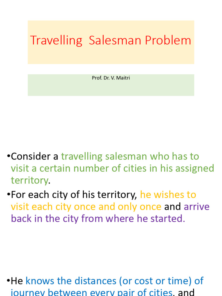 7.travelling Salesman Problem | PDF | Mathematical Optimization ...