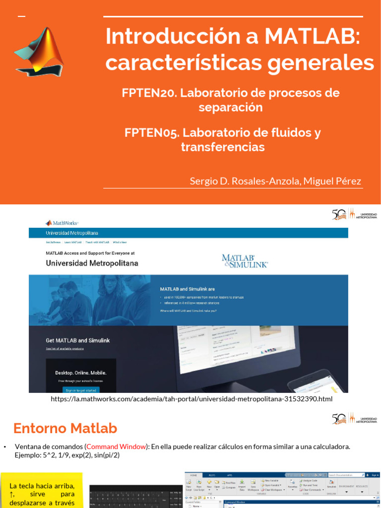 Clase 1. MATLAB. Caracteristicas. V 4.0 | Descargar gratis PDF | Sistema de coordenadas ...