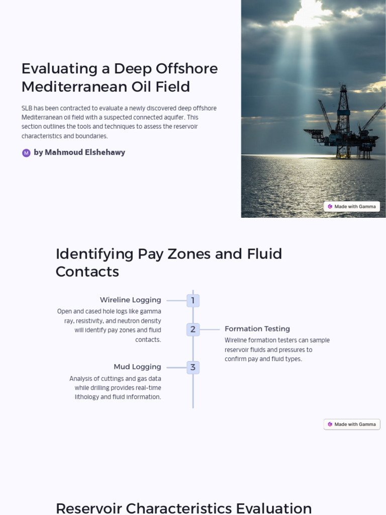 Evaluating A Deep Offshore Mediterranean Oil Field | PDF