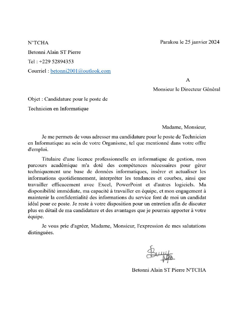 Dossier Technicien en Informatique | PDF