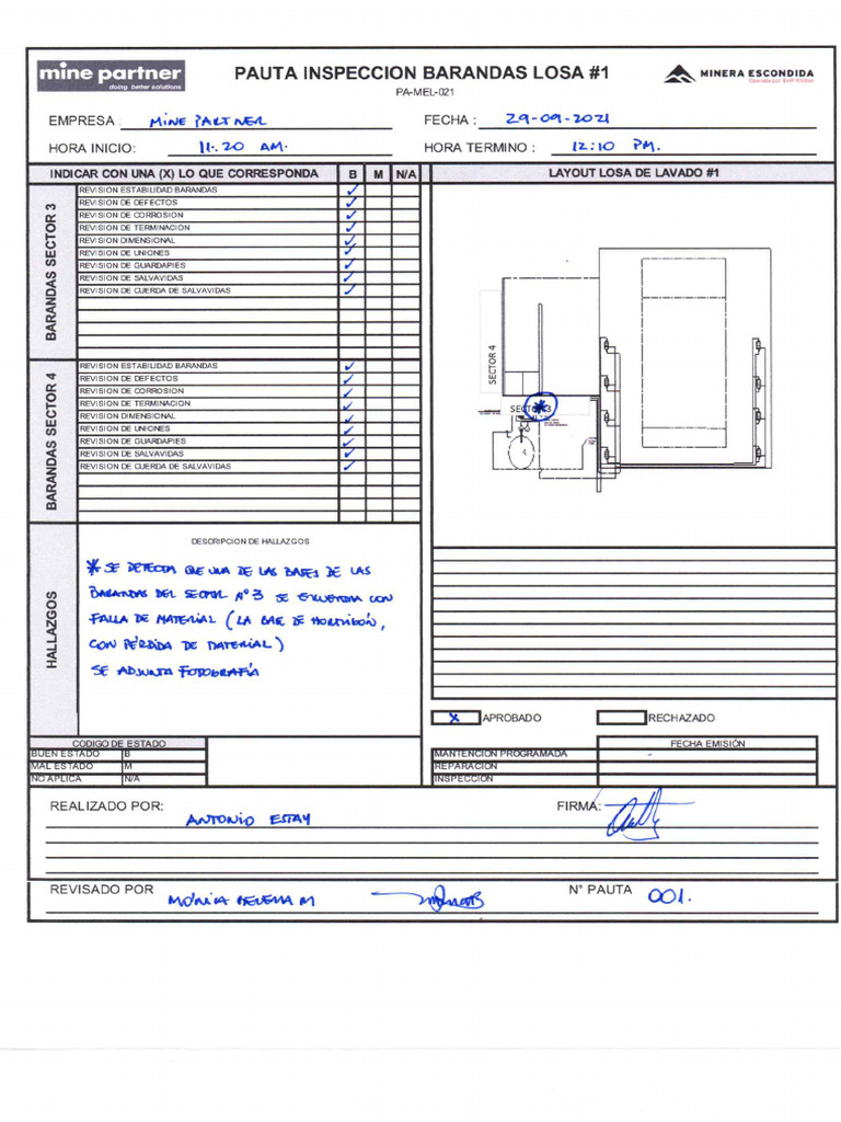 Pauta Baranda Losa #1 | PDF
