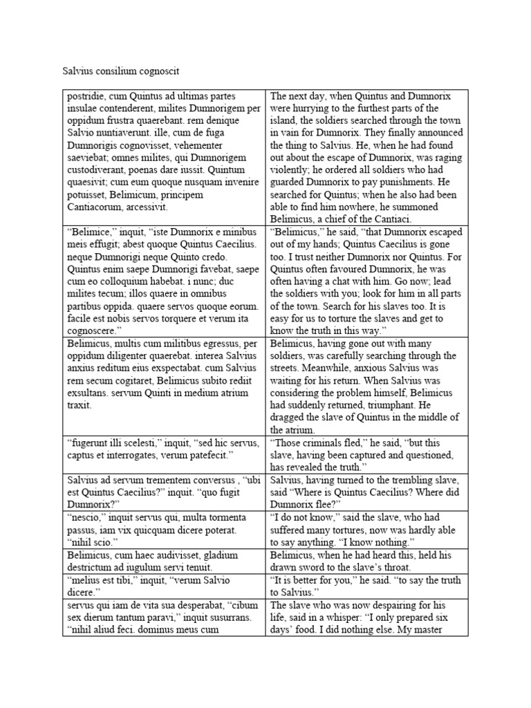 Salvius Consilium Cognoscit | PDF