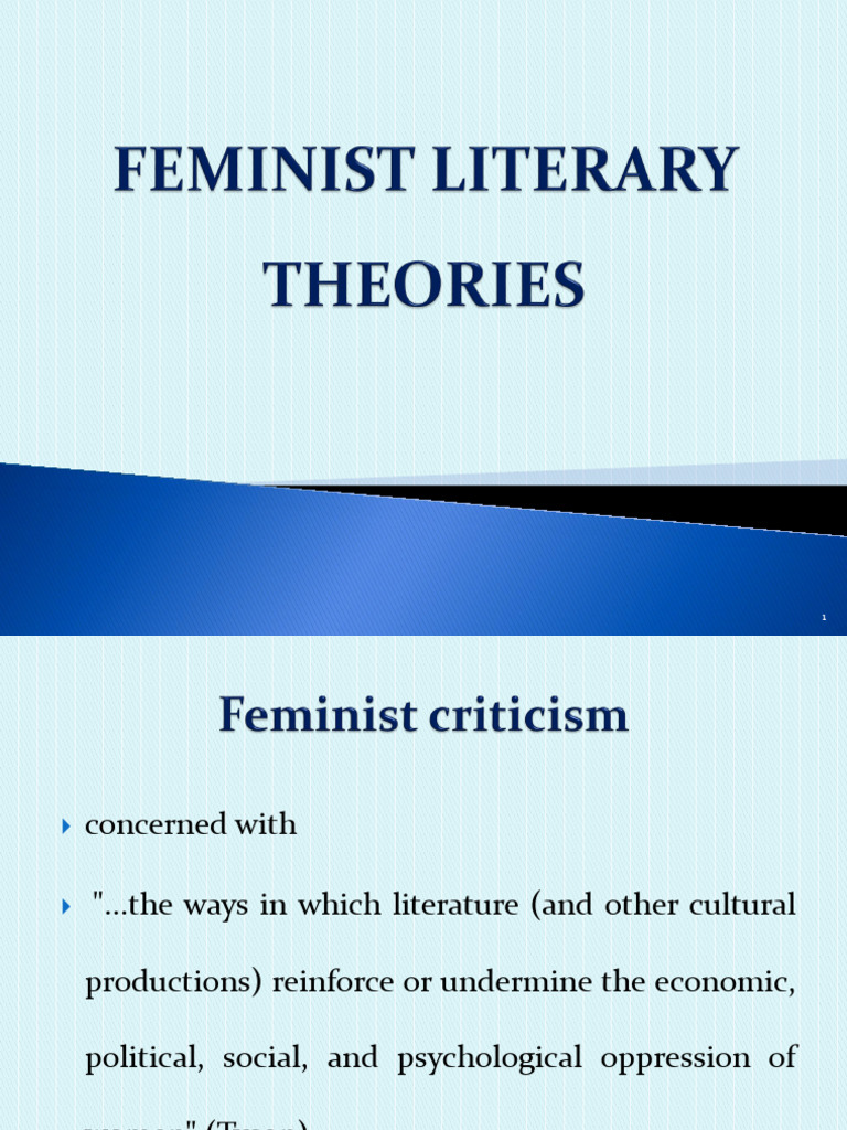 Feminist Theory and Literary Criticism | PDF | Gender Studies | Feminism