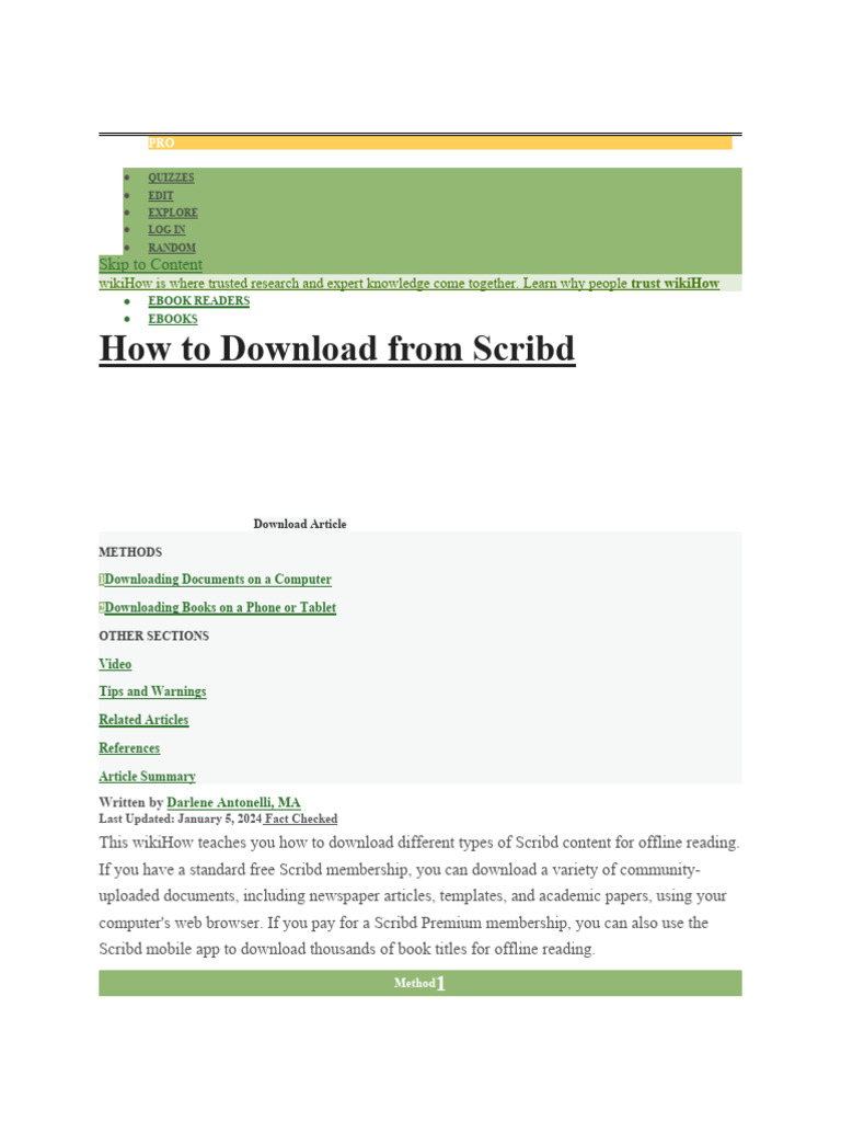 Download Scribd Content Offline Guide | PDF | Scribd | Software