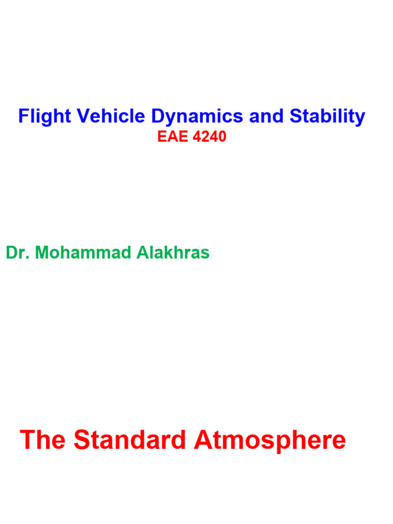 Lect 02 Introduction3 | PDF | Pressure | Altitude