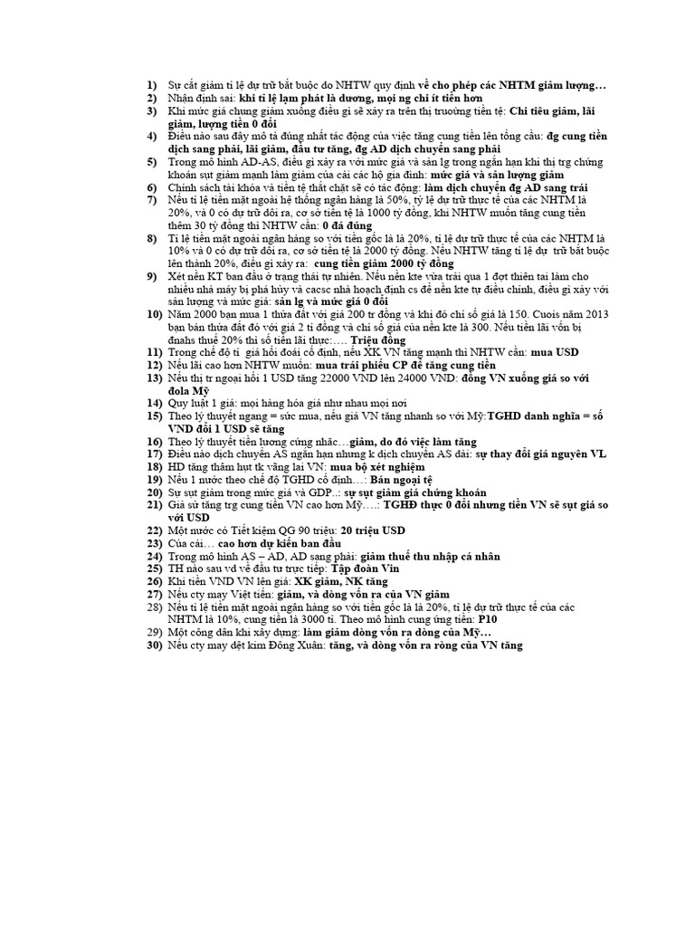 Sự cắt giảm tỉ lệ dự trữ bắt buộc do NHTW quy định về cho phép các NHTM giảm lượng | PDF
