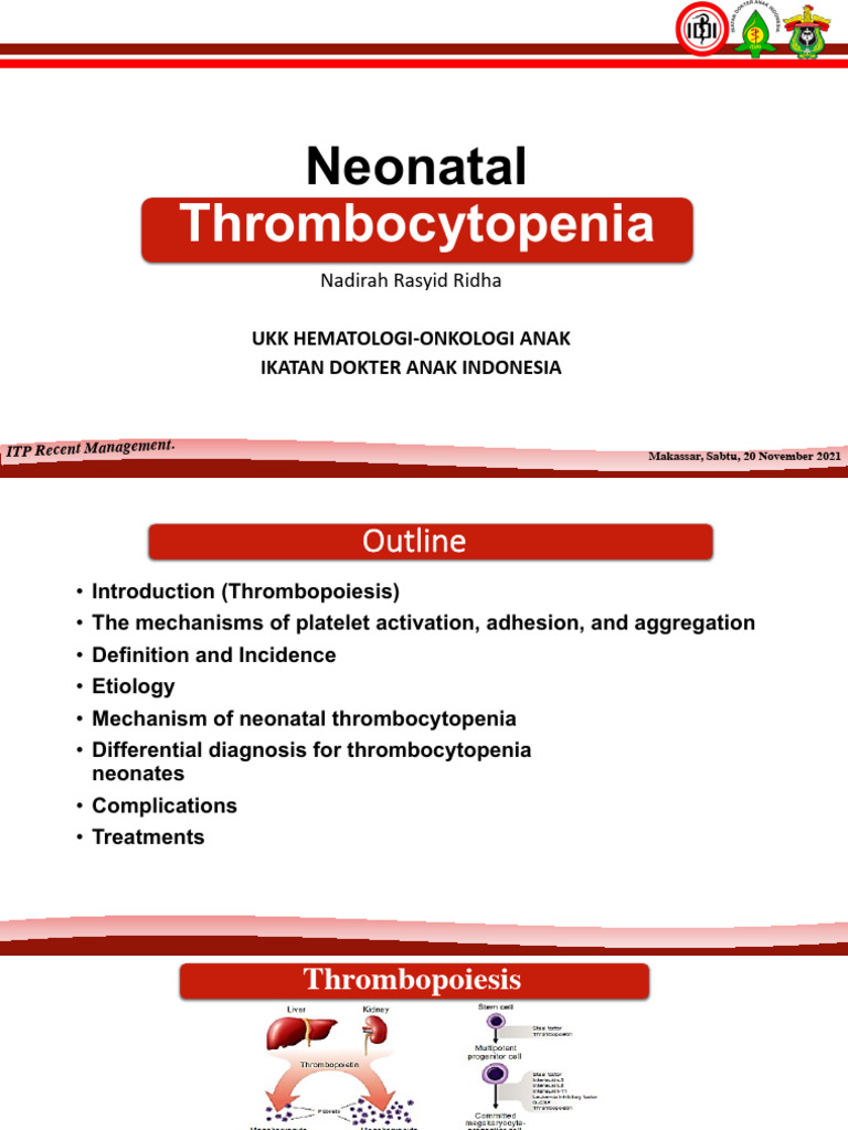 Neonatal Thrombocytopenia - Dr. Nadirah, Sp.A (K) | PDF | Bleeding ...