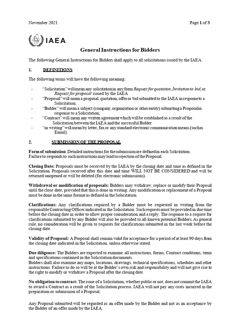 General Instructions For Bidders | PDF | Conflict Of Interest | Procurement