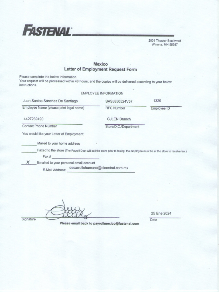 Fastenal Request | PDF