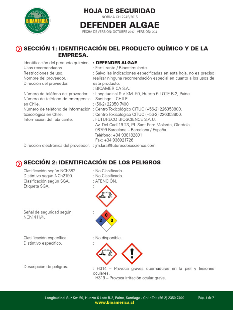 Defender Algae Hds | PDF | Salud y bienestar
