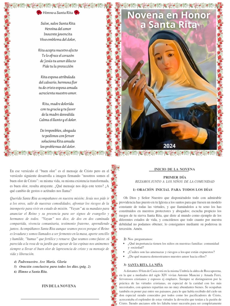 Novena A Santa Rita | PDF | Oración | Amor