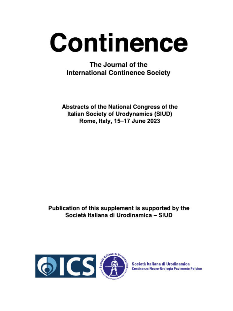 SIUD 2023: Urodynamics and Treatments | PDF | Urinary Incontinence ...