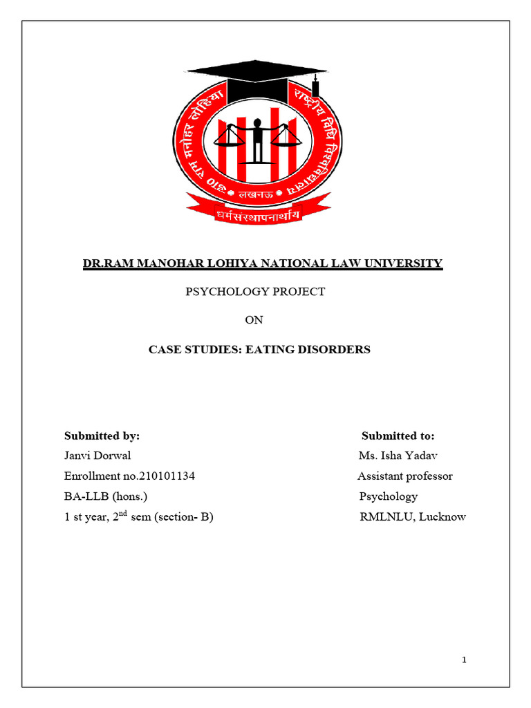 Case Studies on Eating Disorders | PDF | Eating Disorder | Binge Eating ...