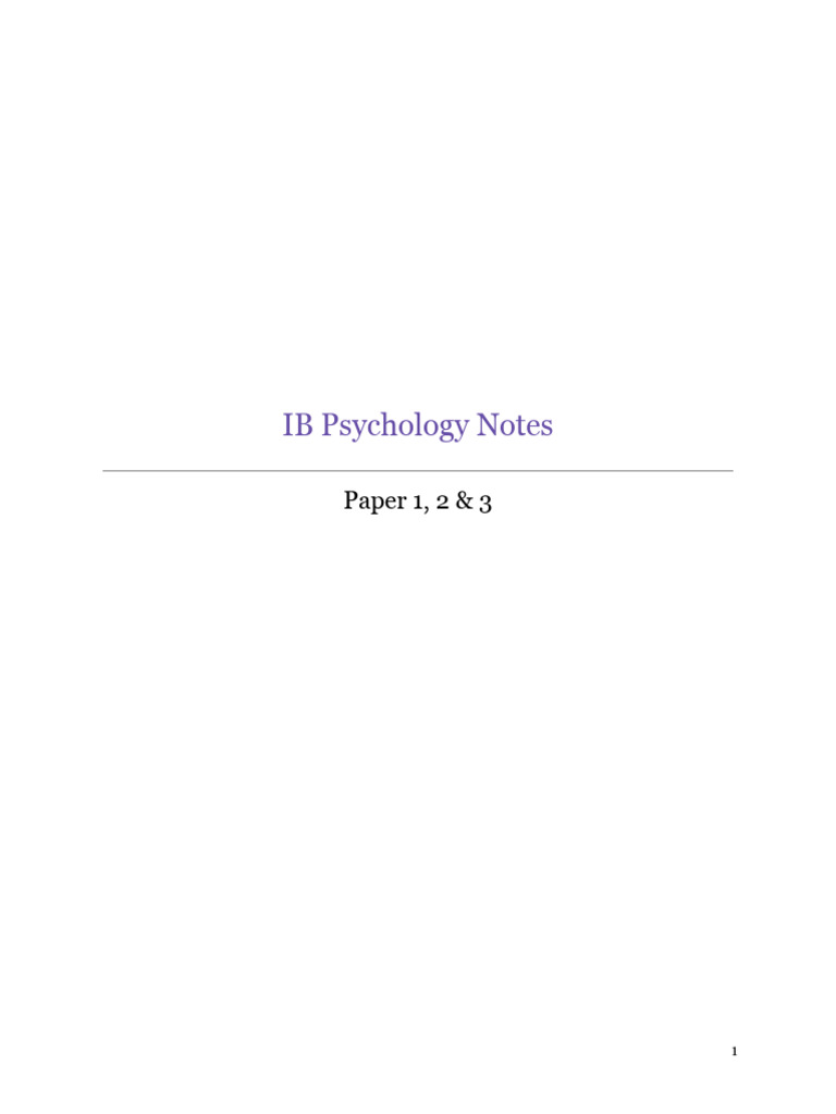 Psychology Paper 1,2,3 | PDF | Memory | Long Term Memory