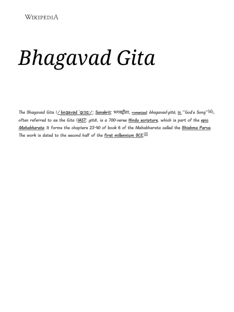 Overview of the Bhagavad Gita | PDF | Bhagavad Gita | Brahman