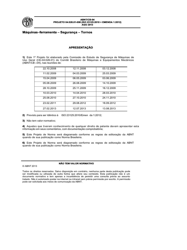 ISO 23125 Tornos | PDF | Máquinas | Padronização