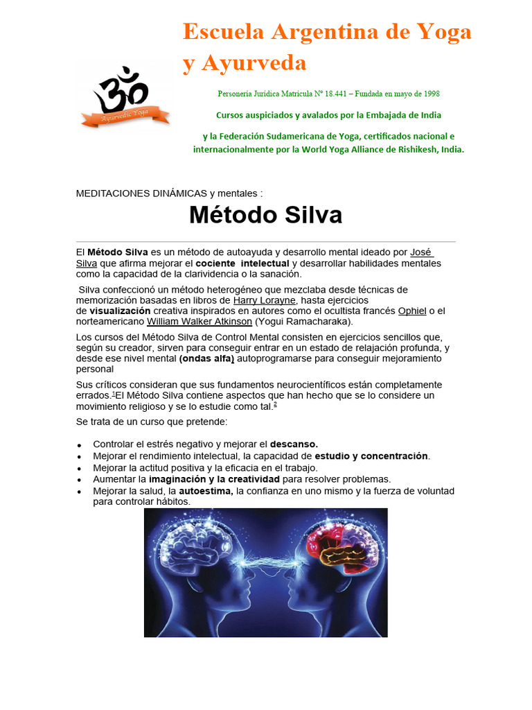 Meditacion Dinamica Metodo Silva | PDF | Neurociencia | Ciencias del comportamiento