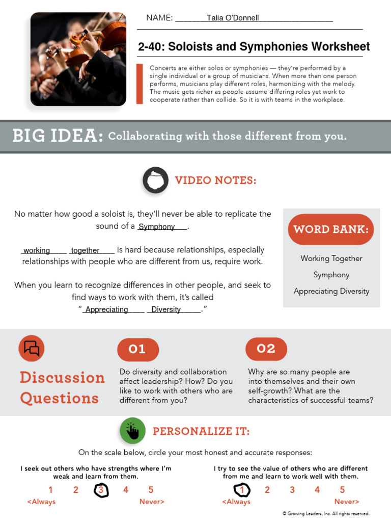 2-40 6 MSLS 1 WKST (Soloists and Symphonies) | PDF | Social Psychology