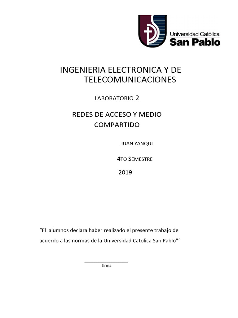 Caratula Redes | PDF