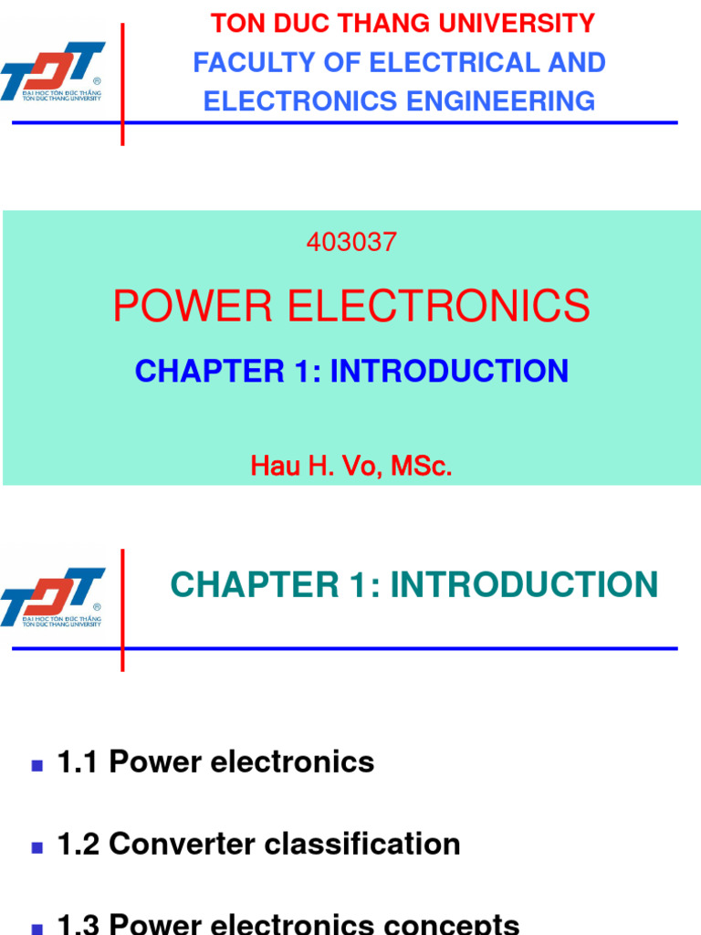 POWER ELECTRONICS - CHAPTER 1 | PDF | Power Electronics | Power Inverter POWER ELECTRONICS - CHAPTER 1 | PDF | Power Electronics | Power Inverter