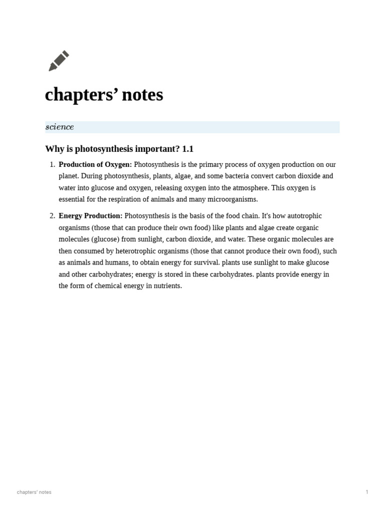 Chapters Notes | PDF | Science & Mathematics