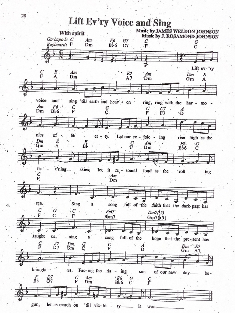 History of "Lift Every Voice and Sing" | PDF