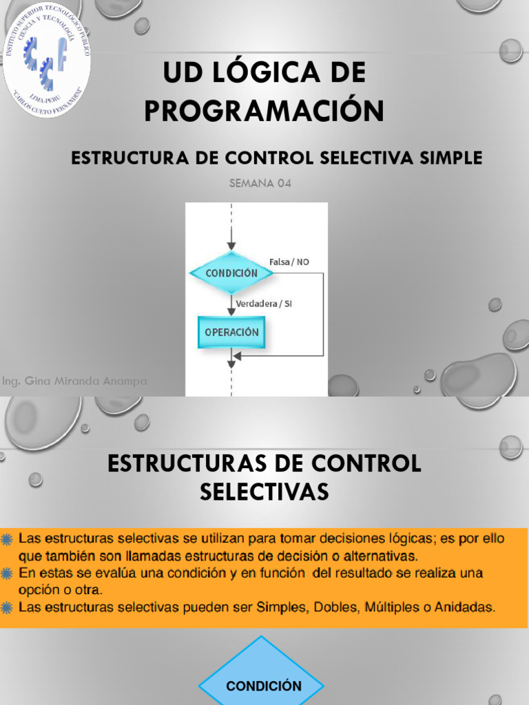 Clase 4 - Estructura de Control Selectiva Simple | PDF
