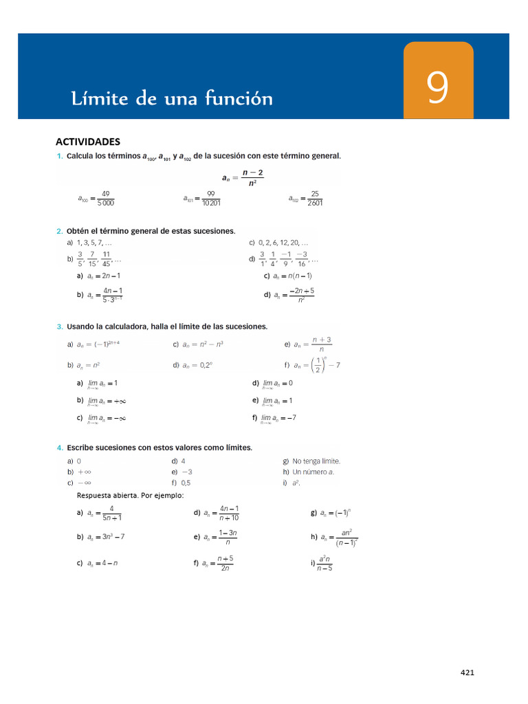 Abrir Solucionario Matematicas I 1o BACH Santillana TEMA 9 Limite de ... Abrir Solucionario Matematicas I 1o BACH Santillana TEMA 9 Limite de ...