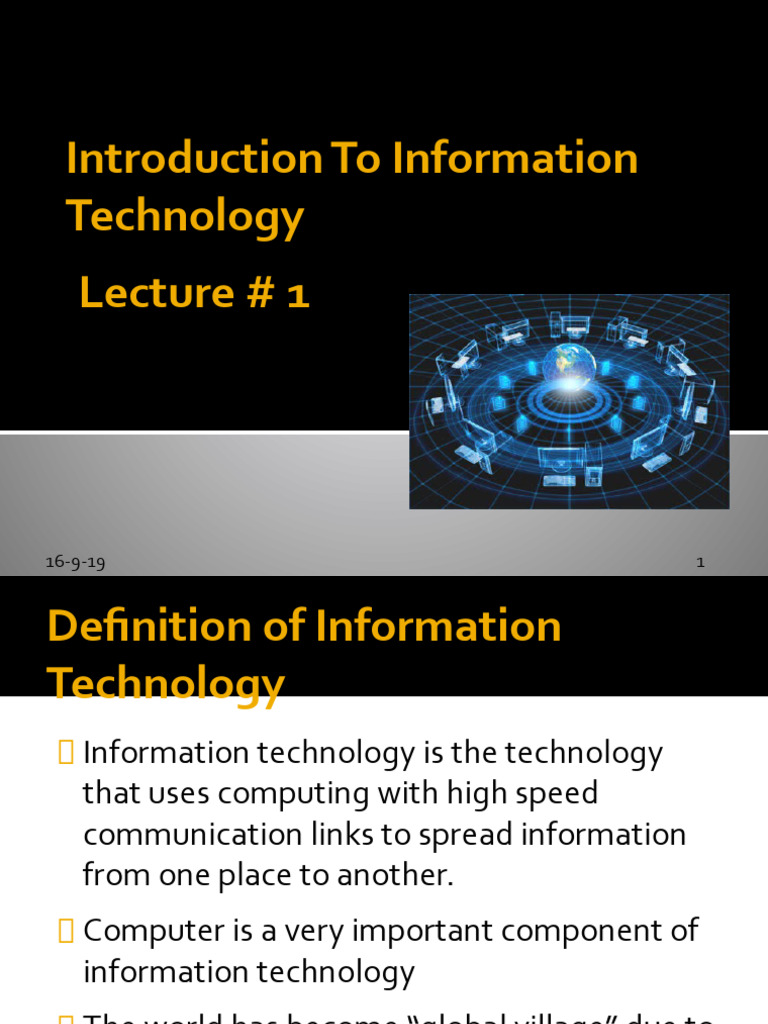 Introduction To Information Technology | Download Free PDF | Input/Output | Computer Hardware