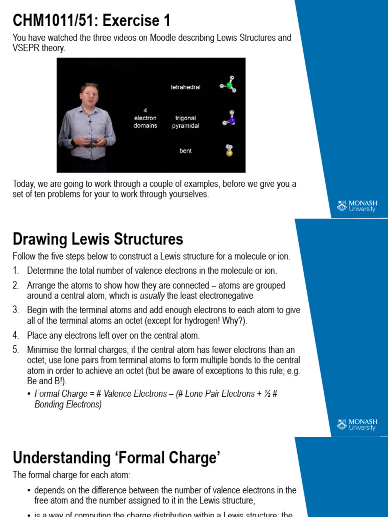 CHM1011-51 Exercise 1 Lab Slides | PDF | Valence (Chemistry) | Chemical Bond