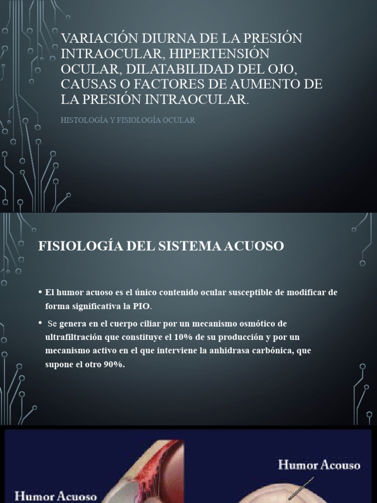Presión Intraocular y Glaucoma | PDF | Ojo humano | Glaucoma
