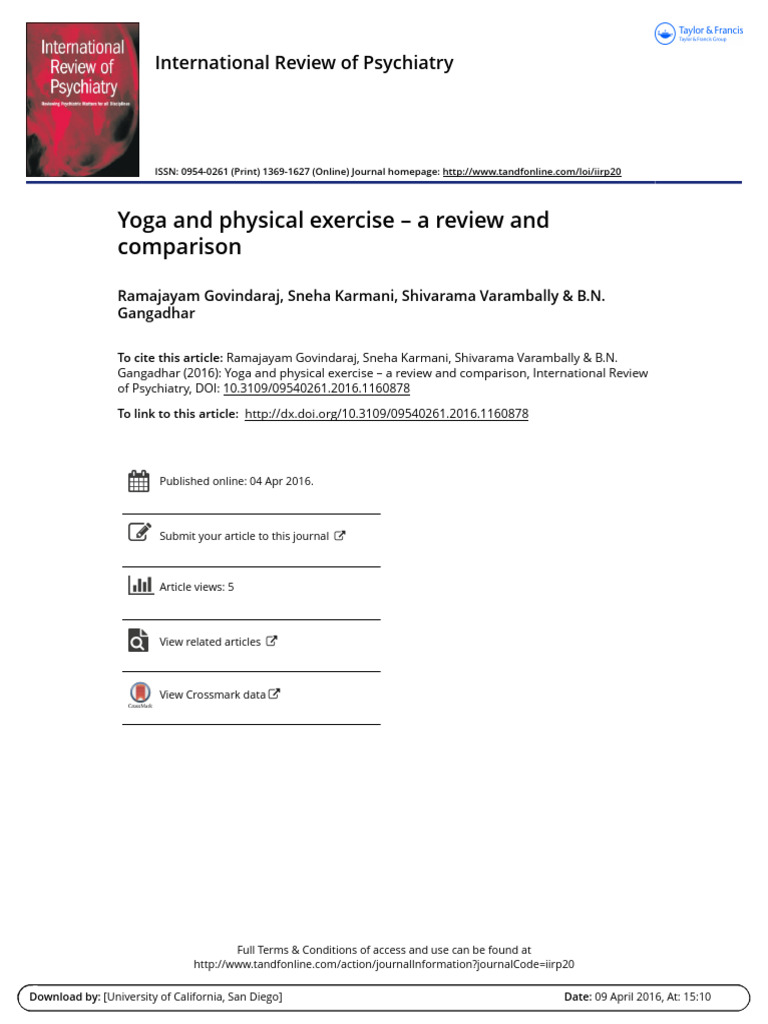 Govinda Raj 2016 | PDF | Asana | Hatha Yoga