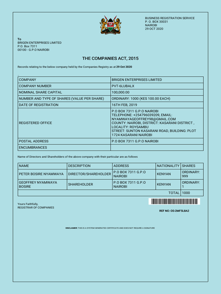 OS-2MF5L8A2-Company Search CR12 | PDF | Corporations | Business