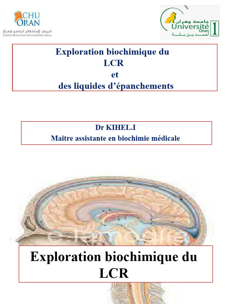 5 - Exploration Biochimique Du - PPTX 01 | PDF | Liquide cérébro-spinal ...
