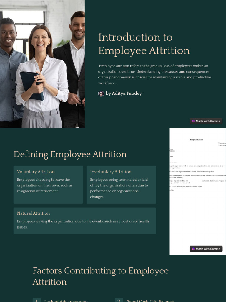 Introduction To Employee Attrition | PDF | Employee Retention | Turnover (Employment)