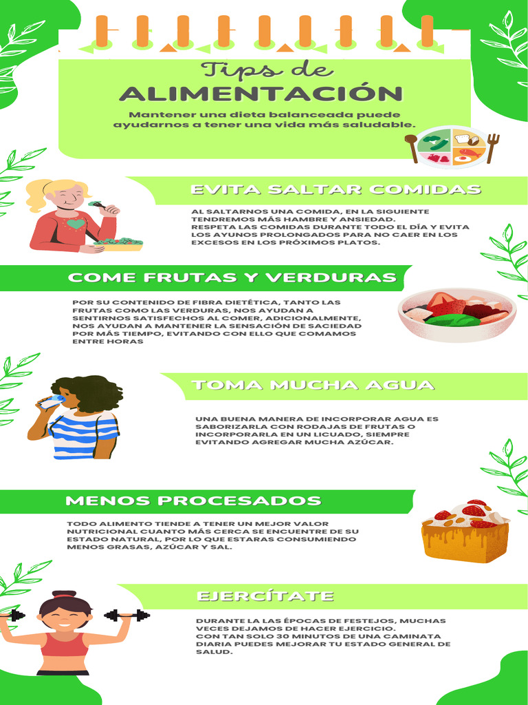 Infografía Tips de Alimentación | PDF | Alimentos | Fruta