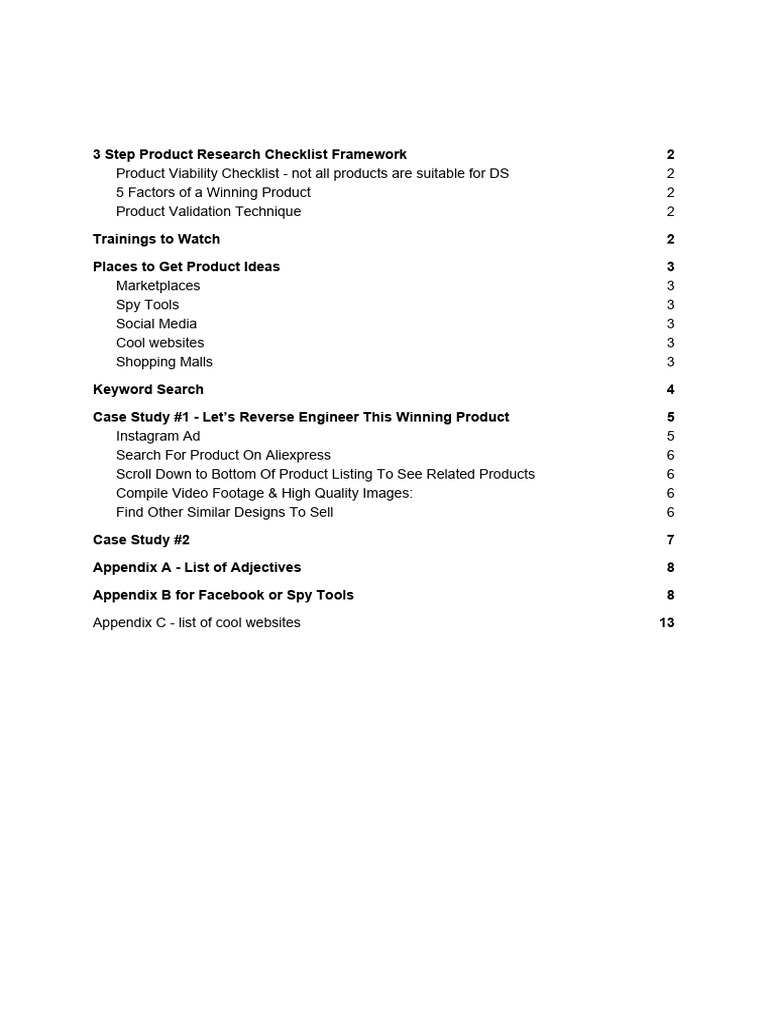 Deep Dive Into Product Research | PDF