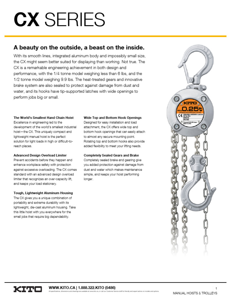 CX - Kito Canada | PDF | Heat Treating | Manufactured Goods