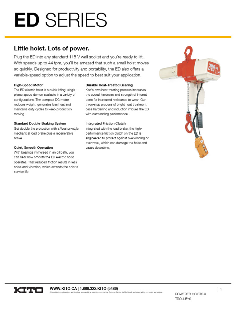 ED - Kito Canada | PDF | Heat Treating | Bearing (Mechanical)