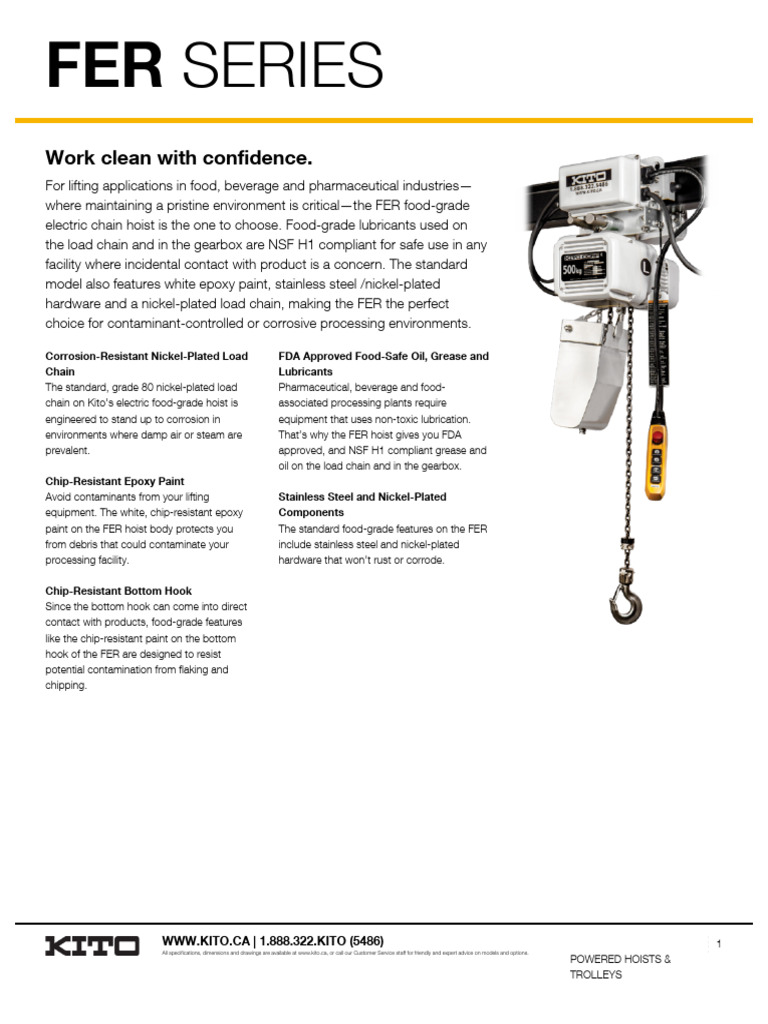 FER - Kito Canada | PDF | Stainless Steel | Corrosion