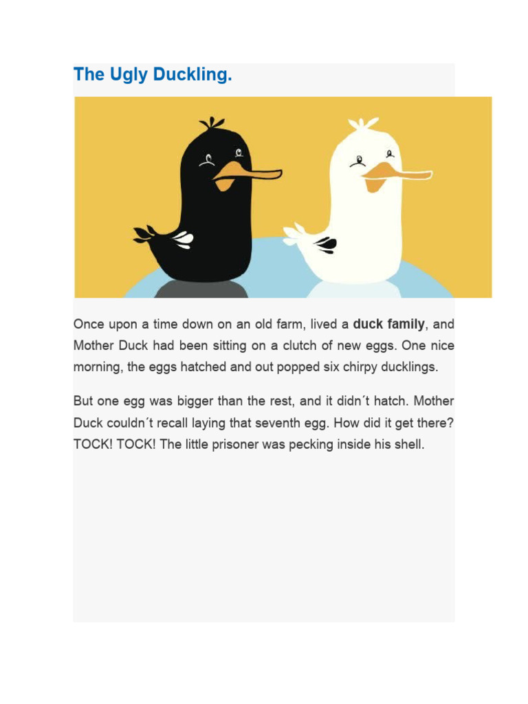 The Ugly Duckling | PDF | Duck | Pinocchio