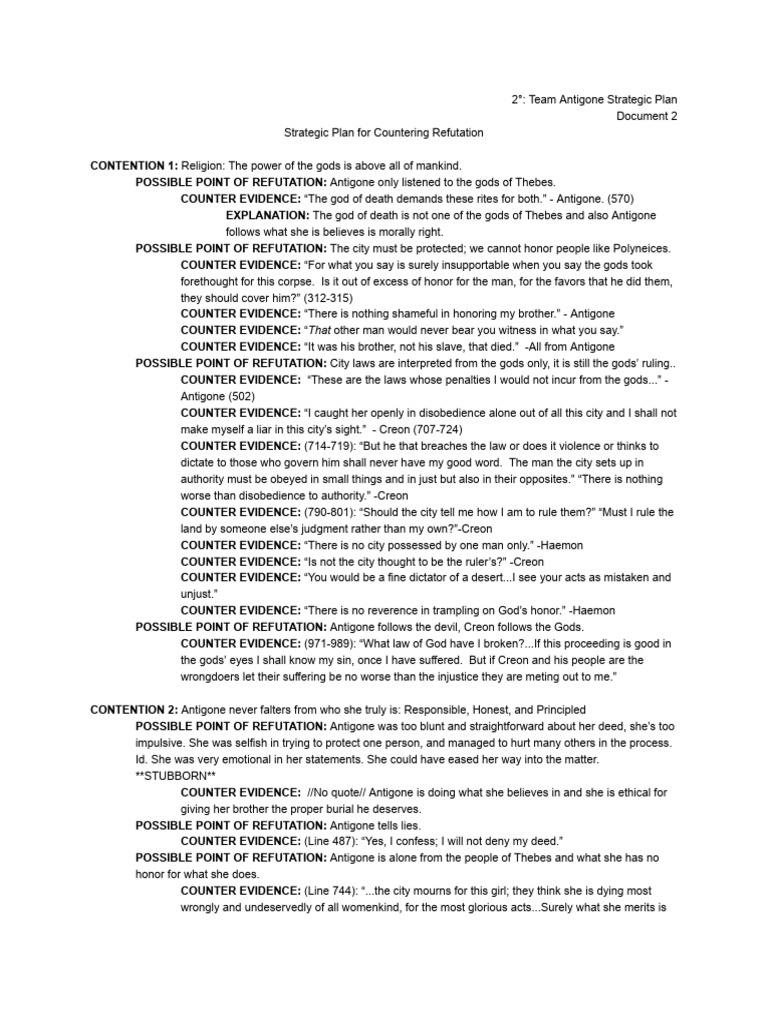 2° - (2) Antigone Strategic Plan | PDF | Oedipus