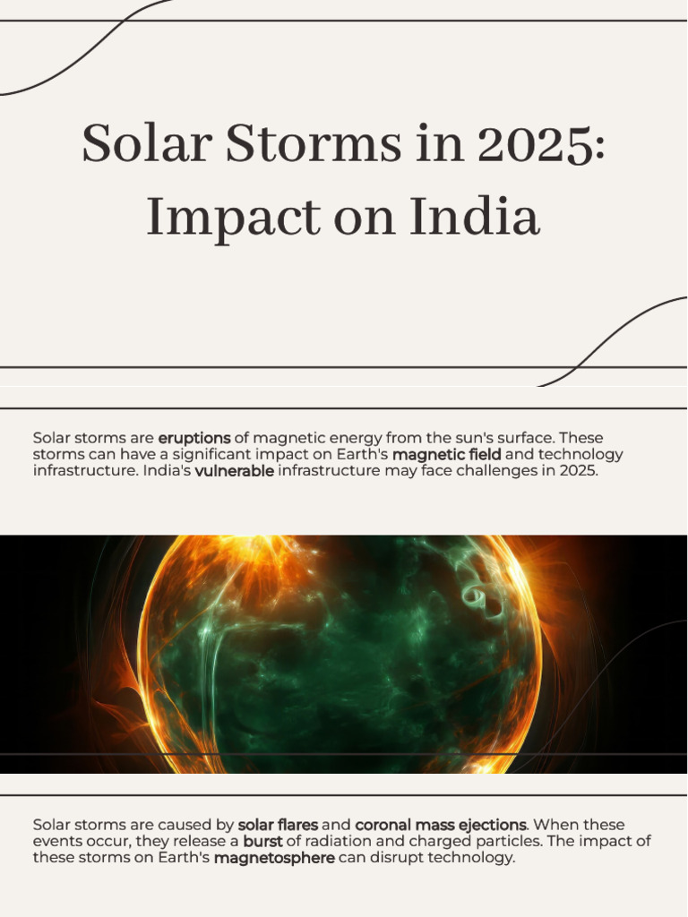 Solar Storms in 2025 Impact On India | PDF