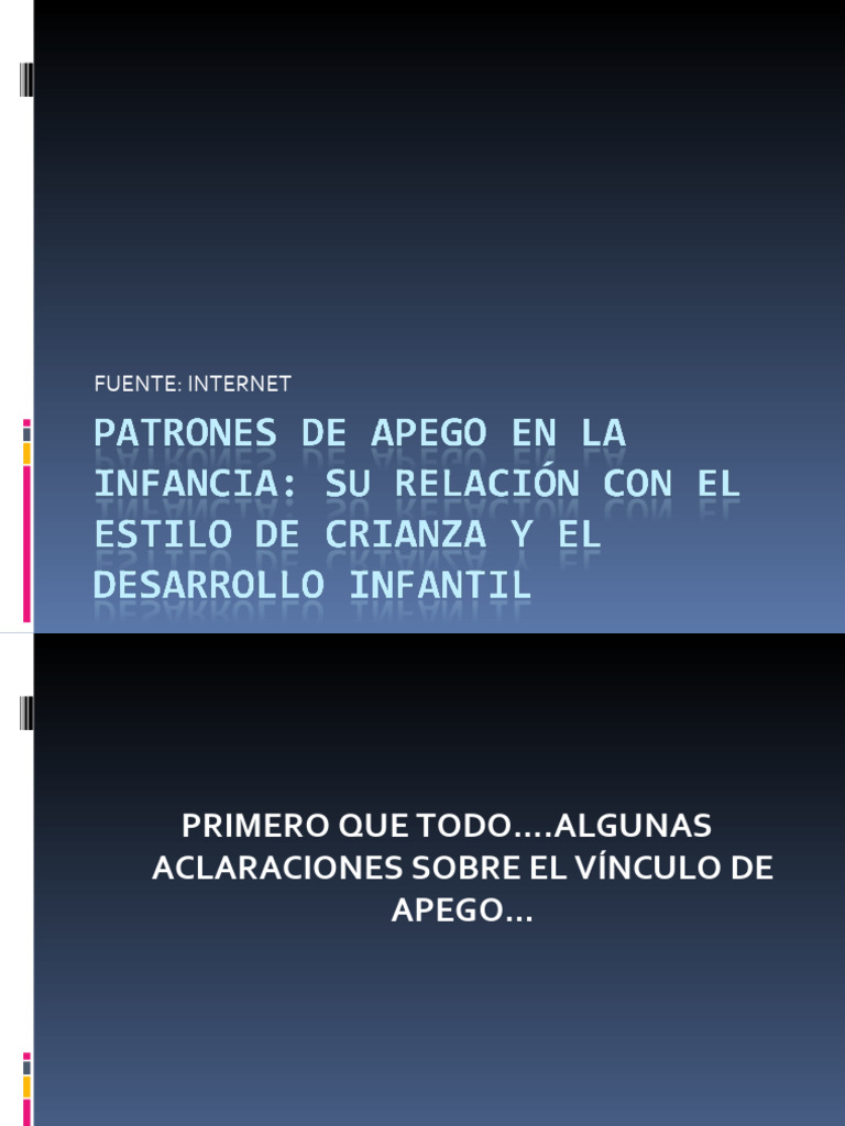 Tipos de Apego y su Impacto | PDF | Teoría de apego | Estrés (biología)