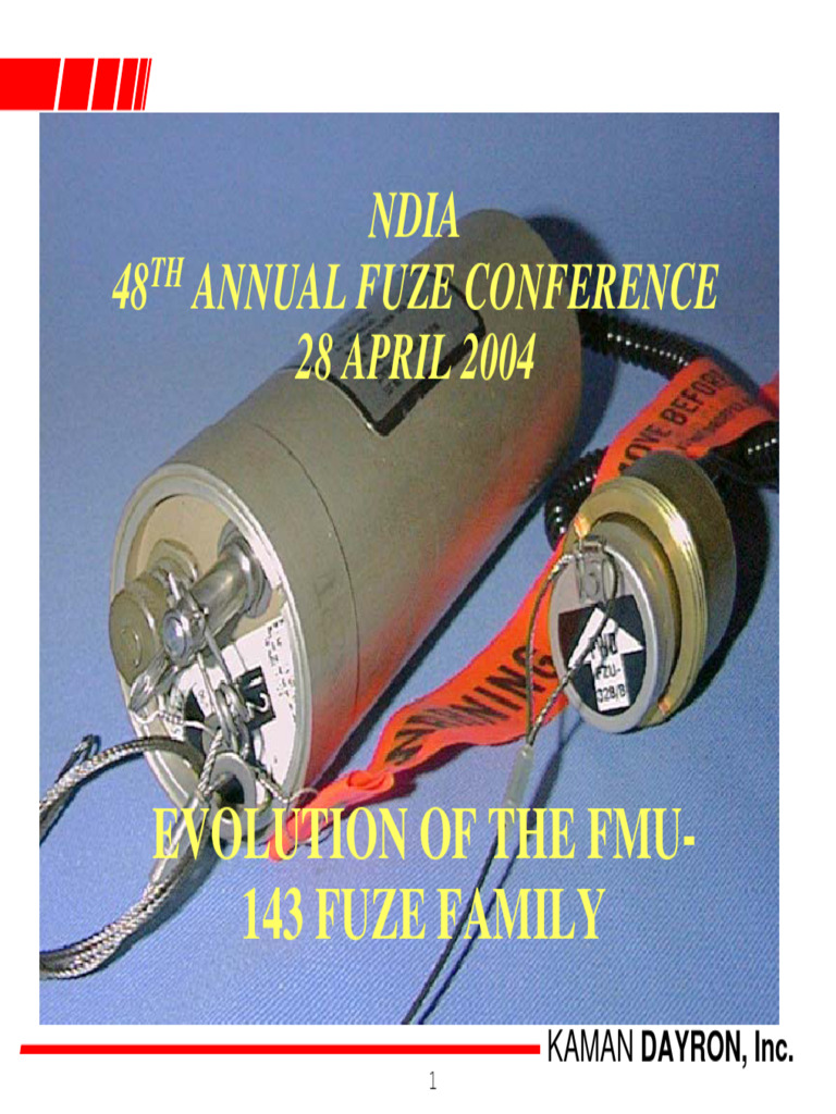 Evolution of The FMU-143 Fuze Family | PDF | Fuze | Military Science