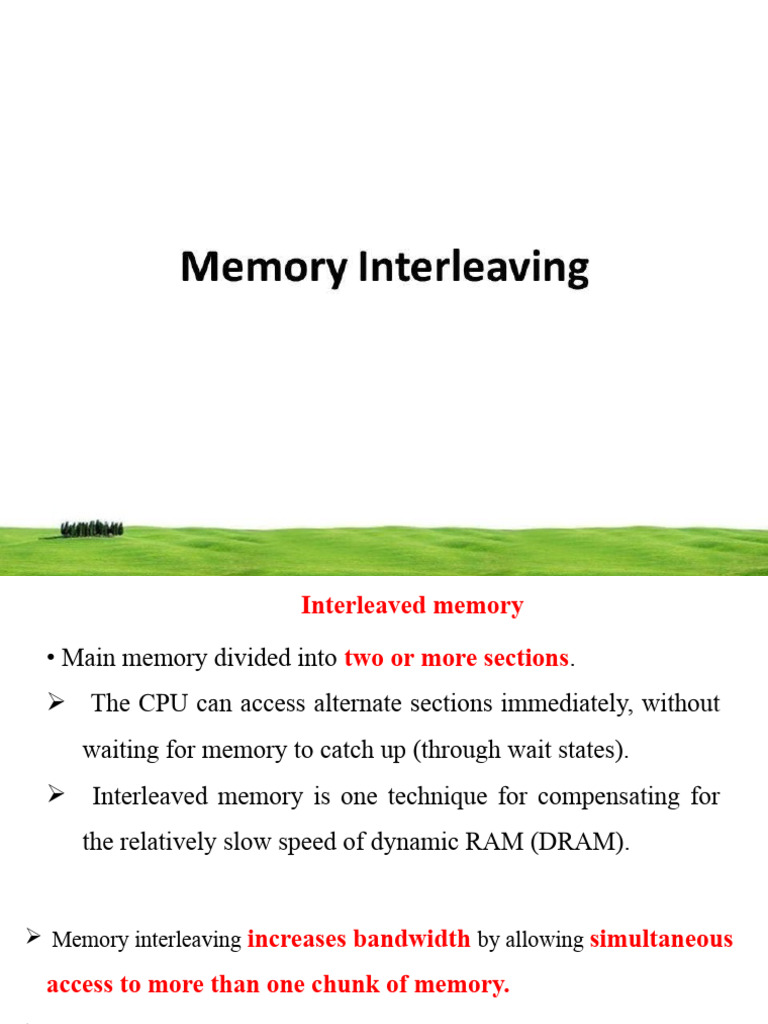 18 Memory Interleaving 16-03-2024 | PDF | Random Access Memory ...