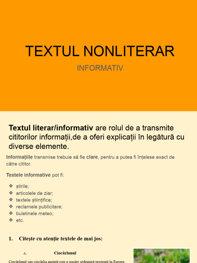 2 Textul Nonliterar | PDF