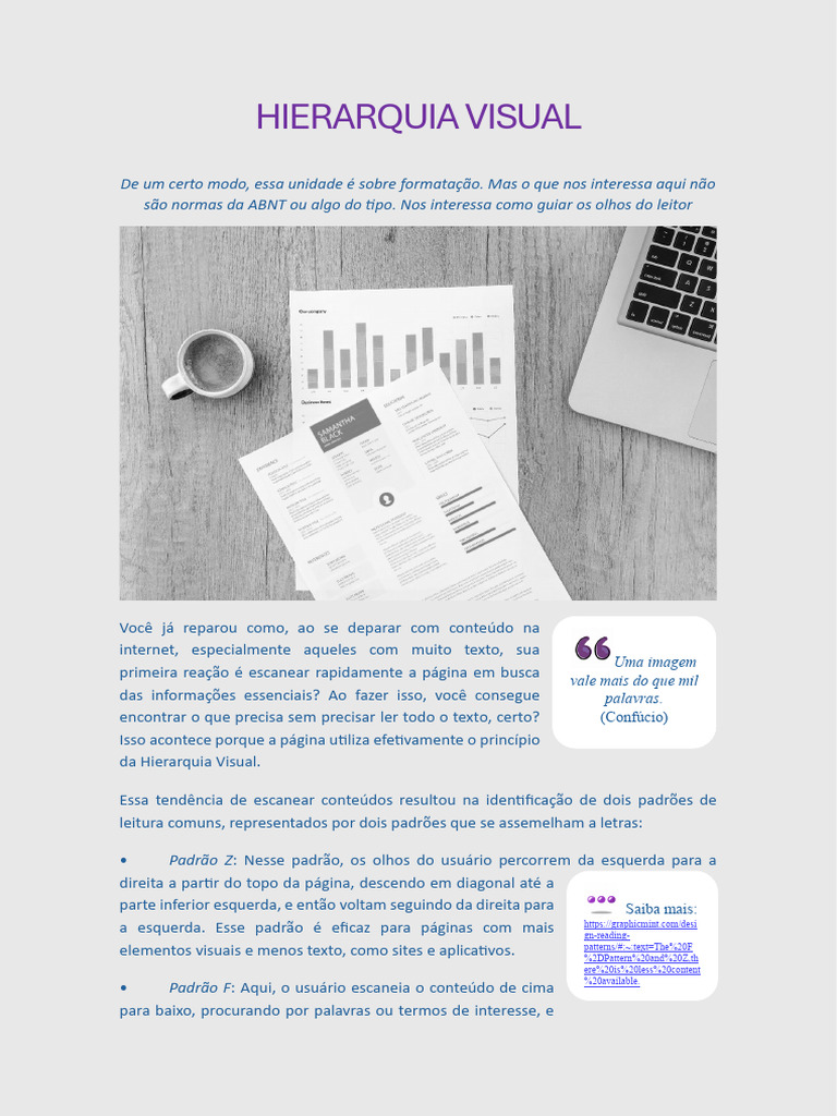 Exemplo: Hierarquia Visual | PDF | Cor | Tipografia