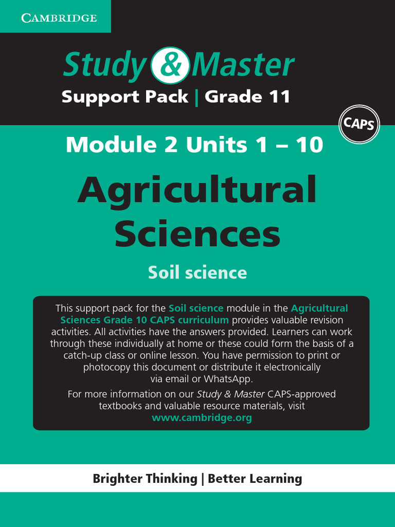 Support Pack for Soil Science GR 11 | PDF | Soil | Soil Science